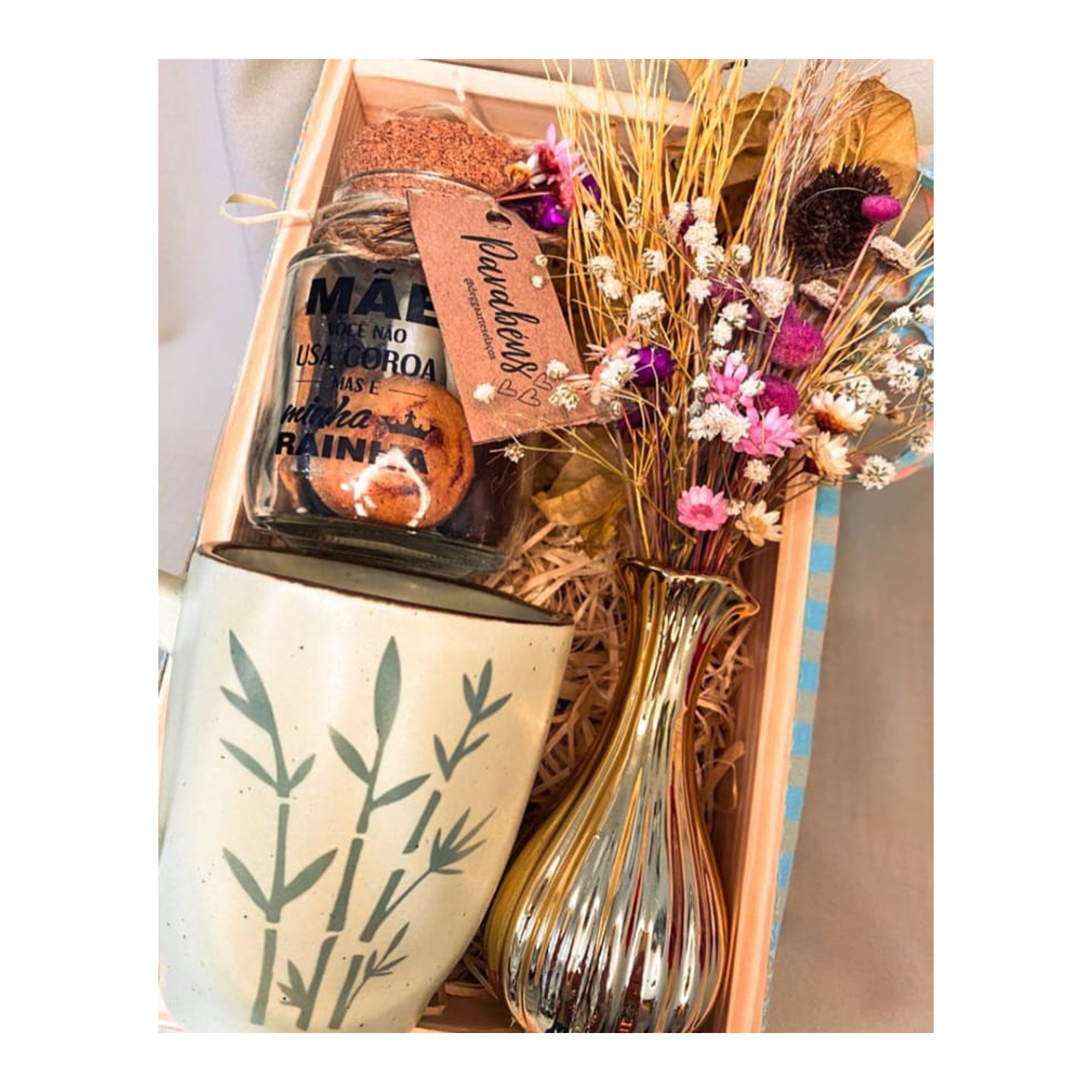 Box Madeira Baixa altura 4,5cm para Cestas de Café da Manhã e Presentes ...